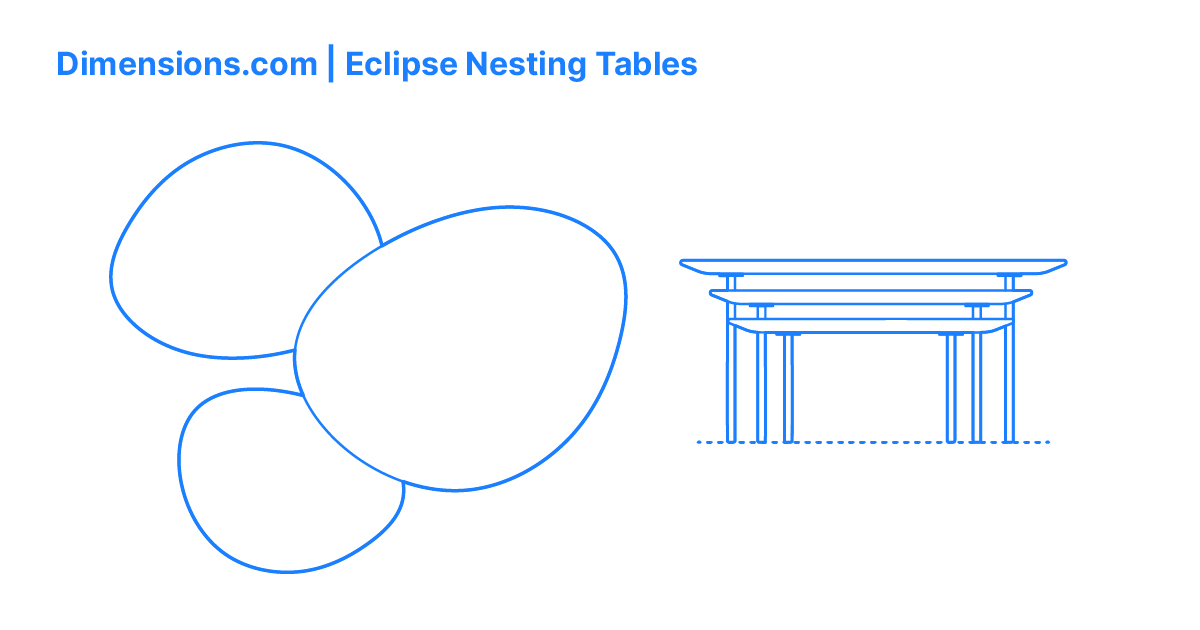 Eclipse Nesting Tables Dimensions & Drawings | Dimensions.com