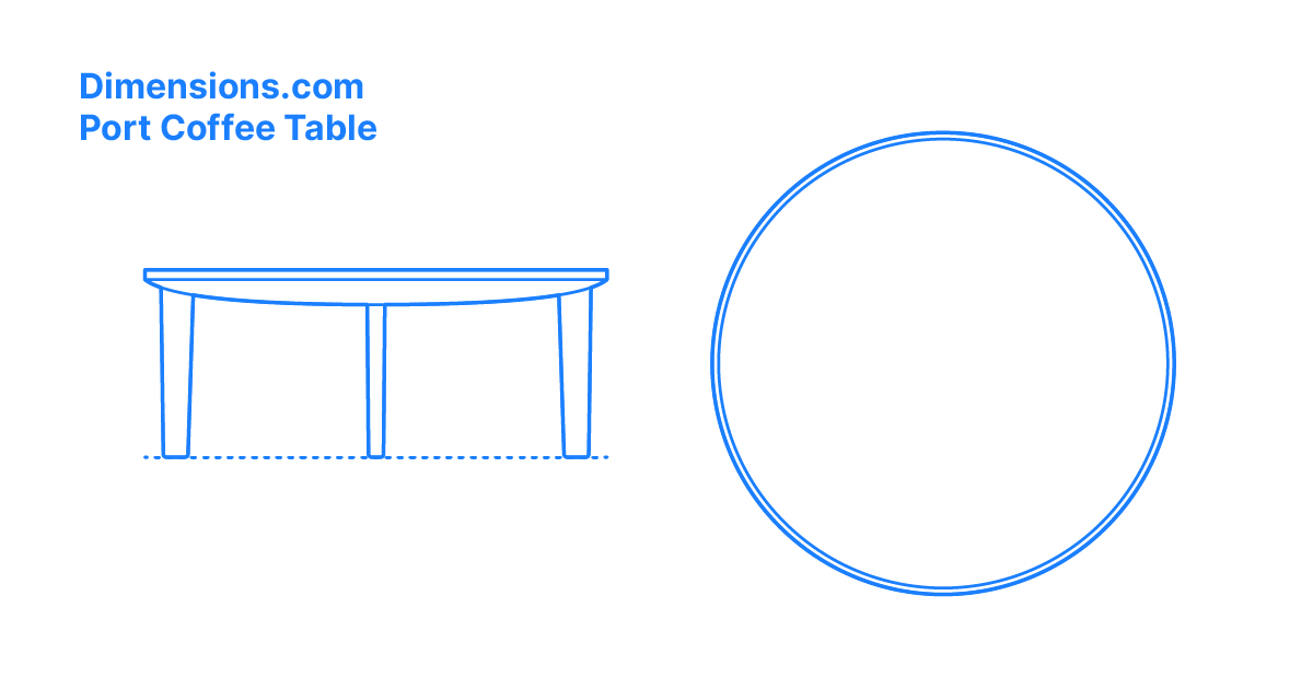 Port Coffee Table Dimensions & Drawings | Dimensions.com