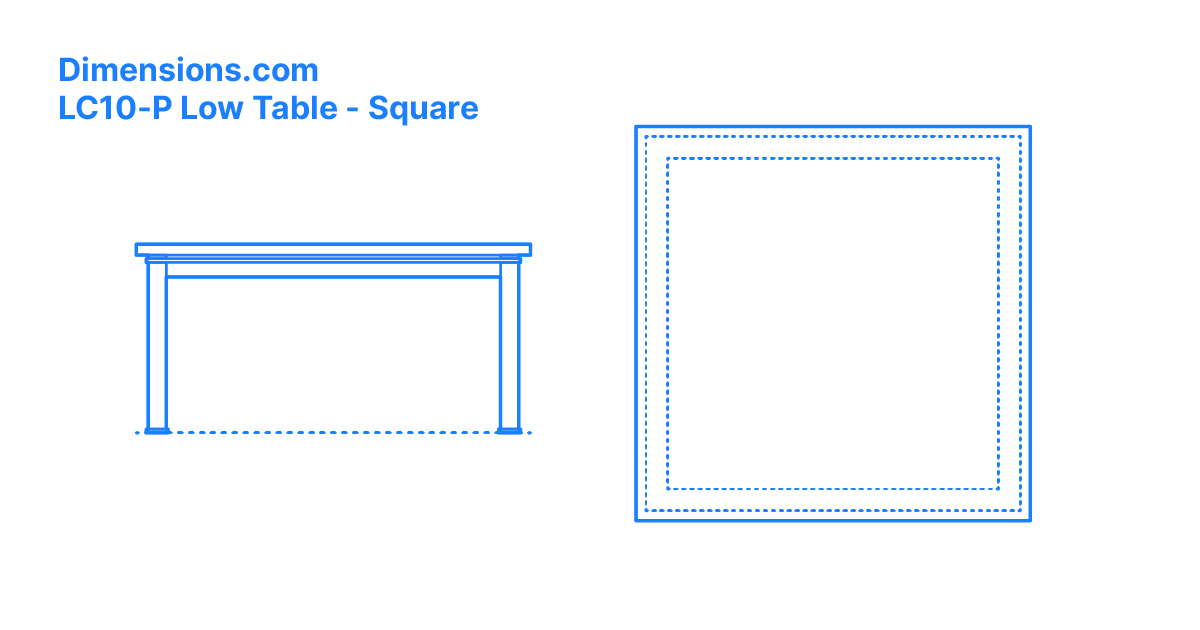 LC10-P Low Table - Square Dimensions & Drawings | Dimensions.com