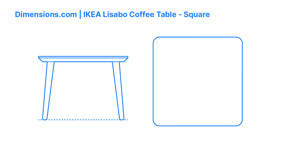 IKEA Lisabo Coffee Table - Square Dimensions & Drawings | Dimensions.com