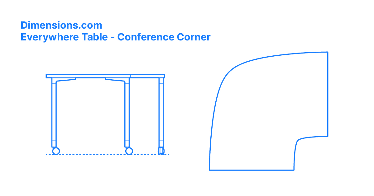 Everywhere Table - Conference Corner Dimensions & Drawings | Dimensions.com