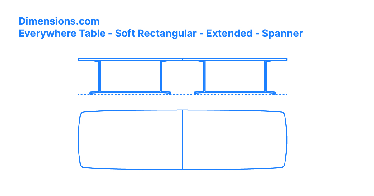 Everywhere Table - Soft Rectangular - Extended - Spanner Dimensions ...
