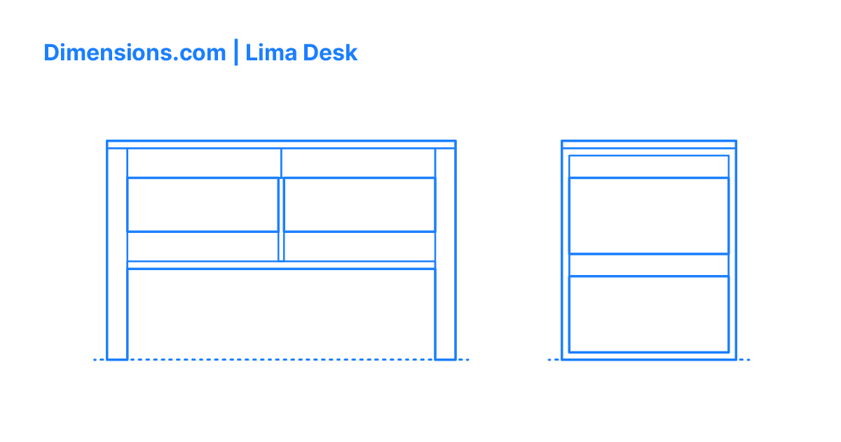 Lima Desk Dimensions & Drawings | Dimensions.com