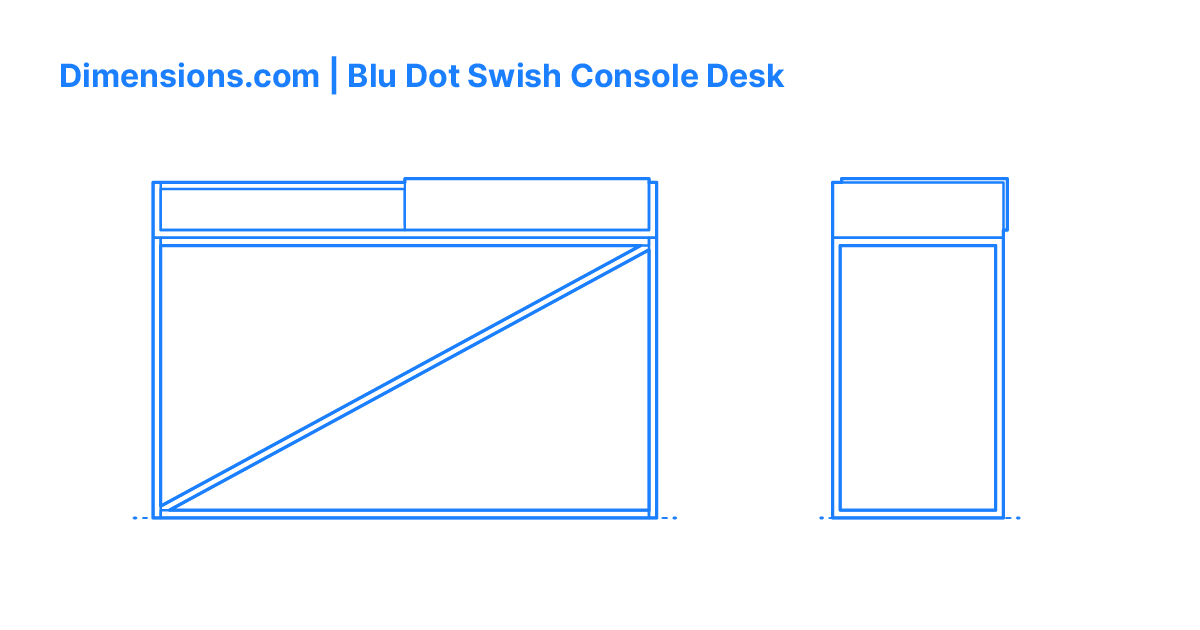 Blu Dot Swish Console Desk Dimensions & Drawings | Dimensions.com