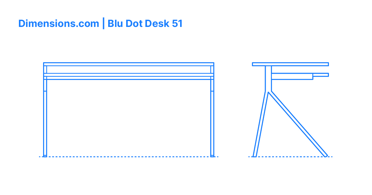 Blu Dot Desk 51 Dimensions & Drawings | Dimensions.com