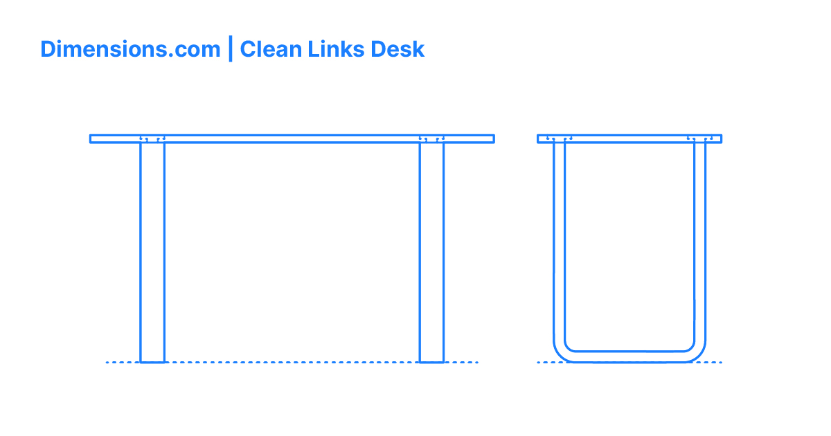 Clean Links Desk Dimensions & Drawings | Dimensions.com