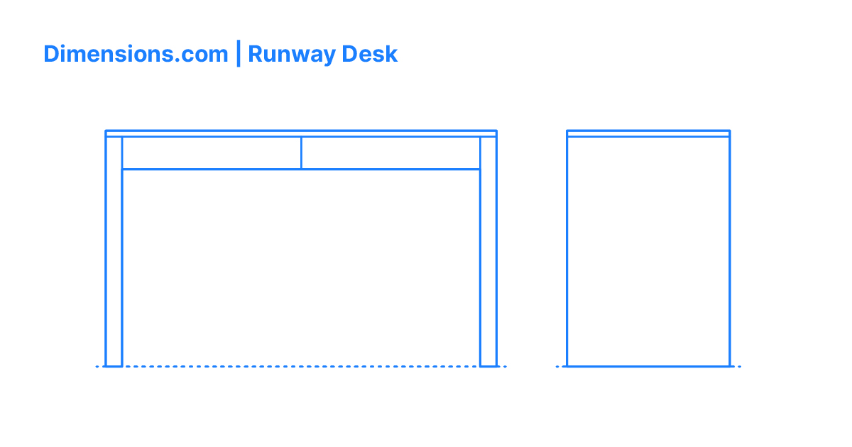 Runway Desk Dimensions & Drawings | Dimensions.com