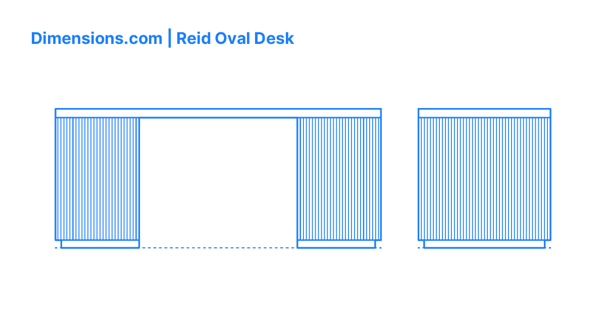 Reid Oval Desk Dimensions & Drawings | Dimensions.com