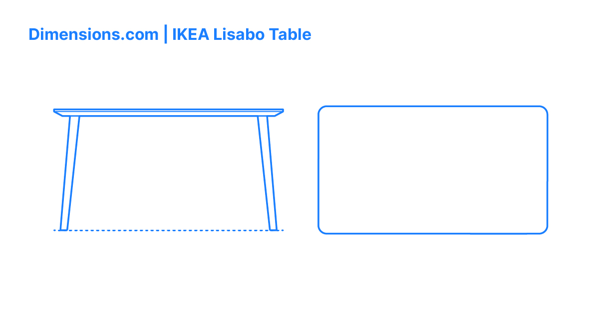 IKEA Lisabo Table Dimensions & Drawings | Dimensions.com