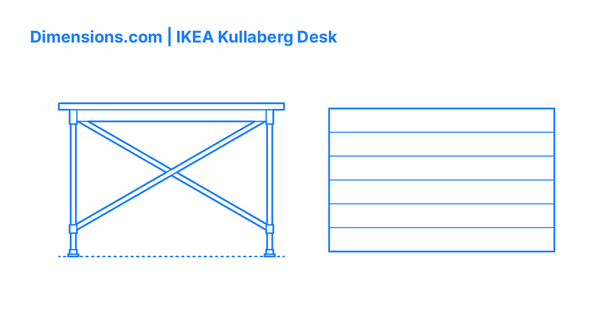 IKEA Kullaberg Desk Dimensions & Drawings | Dimensions.com