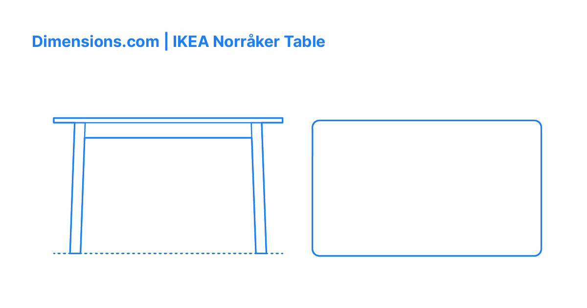 IKEA Norråker Table Dimensions & Drawings | Dimensions.com
