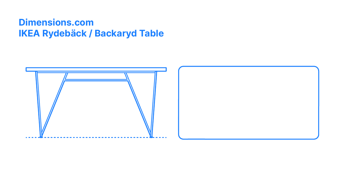 IKEA Rydebäck | Backaryd Table Dimensions & Drawings | Dimensions.com