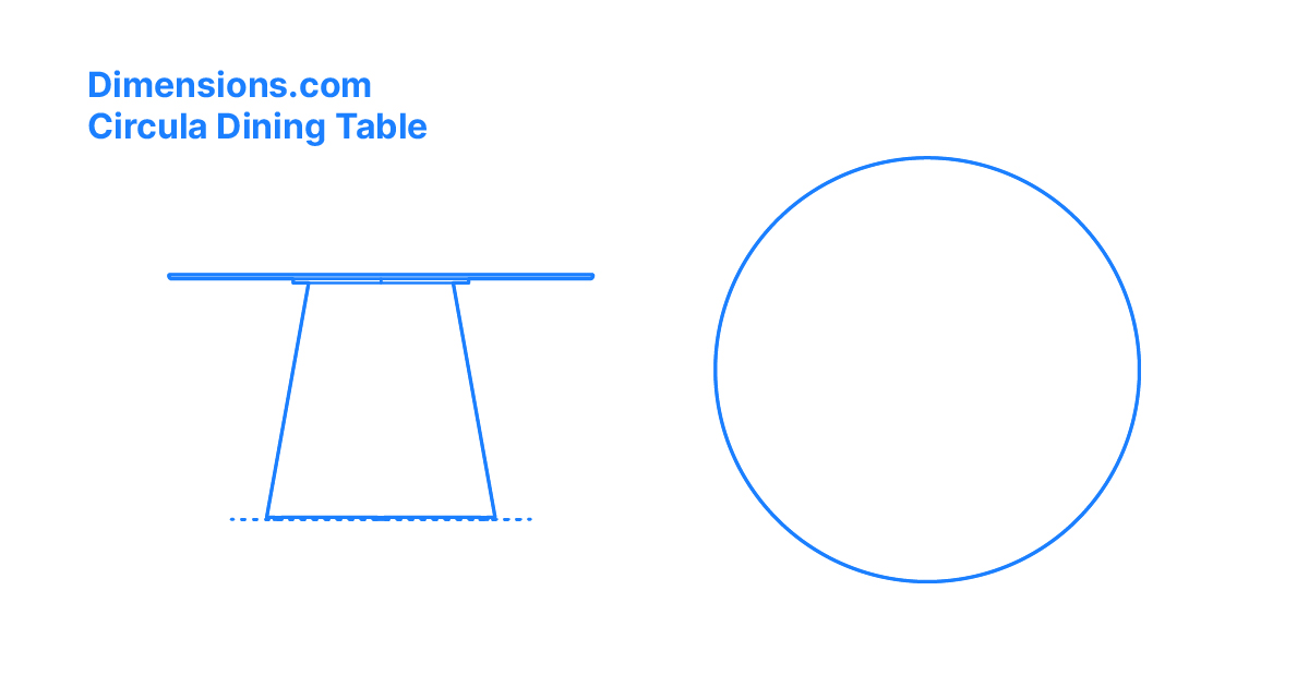 Blu Dot Circula Dining Table Dimensions & Drawings | Dimensions.com