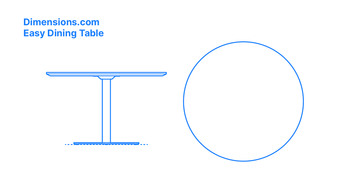 Blu Dot Easy Dining Table Dimensions & Drawings | Dimensions.com