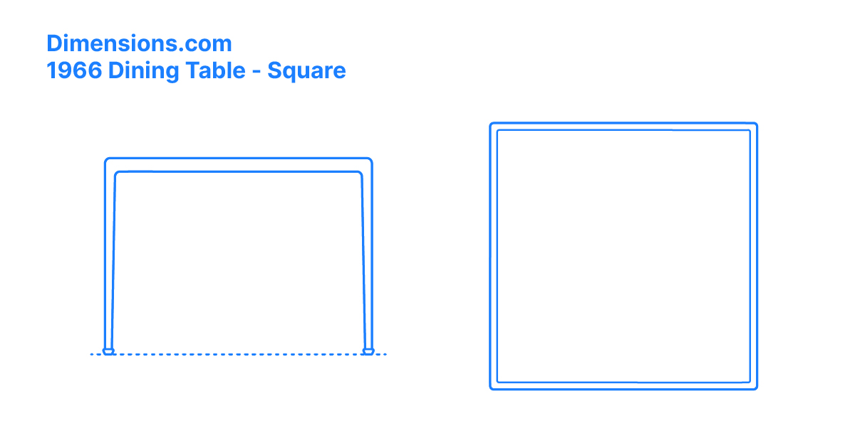 Square Table Sizes Dimensions Drawings, 56% OFF