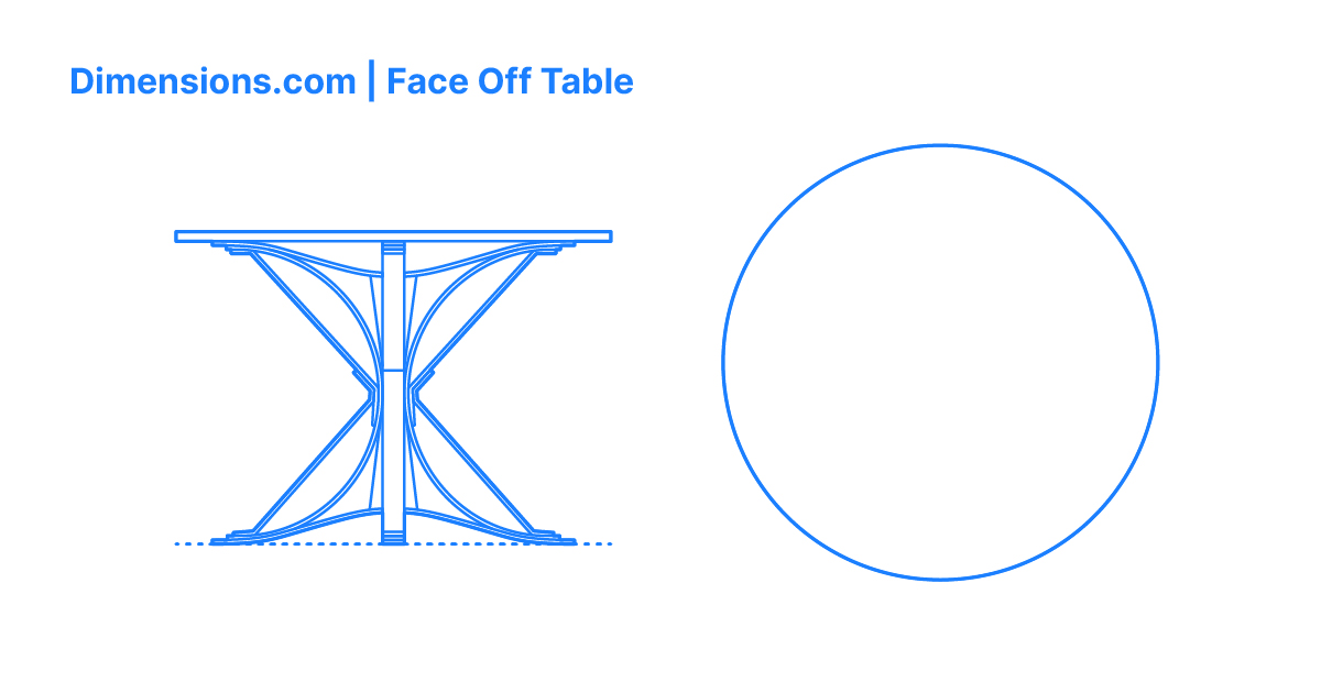 Face Off Table Dimensions & Drawings | Dimensions.com