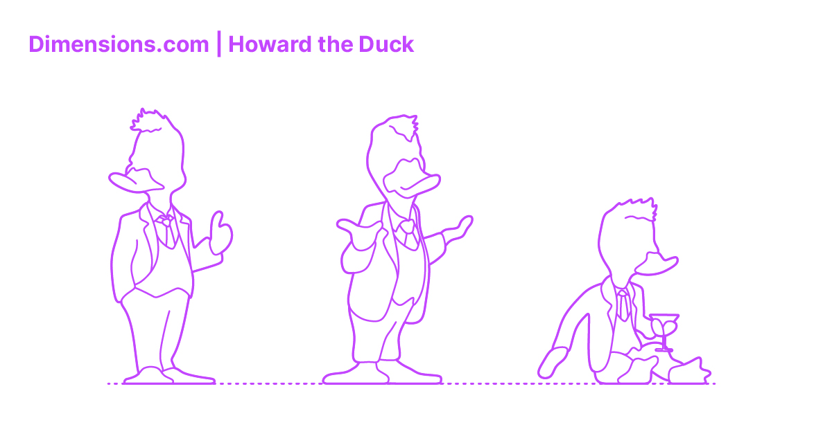 Howard the Duck Dimensions & Drawings | Dimensions.com