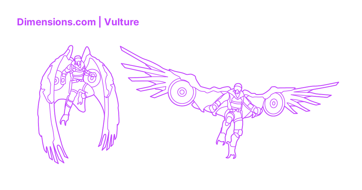 Vulture Dimensions & Drawings | Dimensions.com