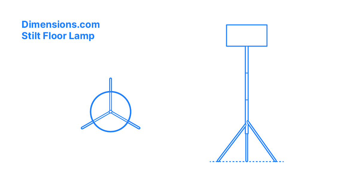 Stilt Floor Lamp Dimensions & Drawings | Dimensions.com