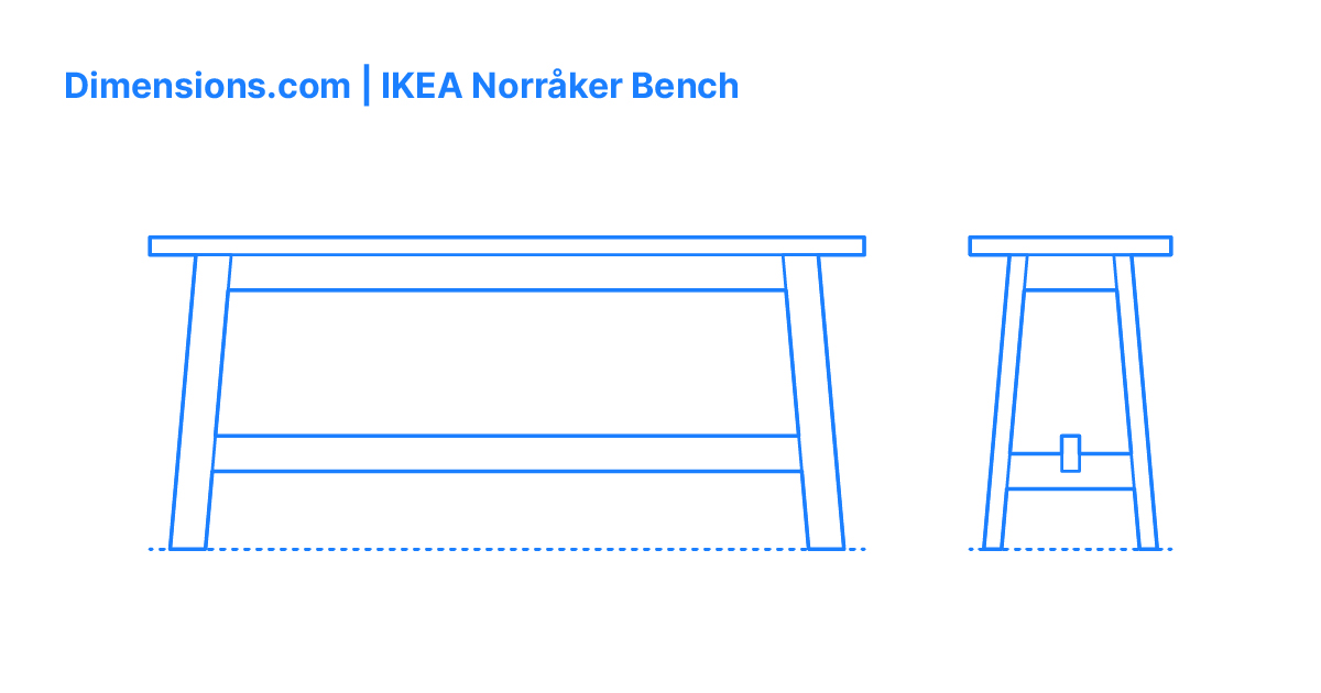 IKEA Norråker Bench Dimensions & Drawings | Dimensions.com