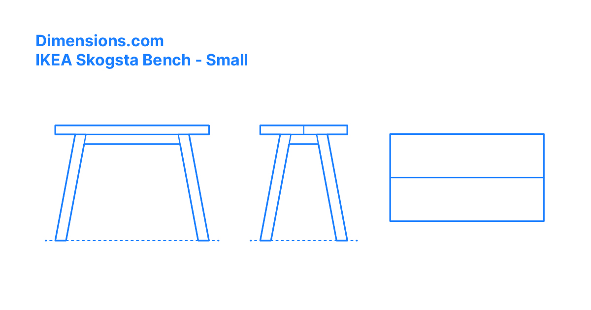IKEA Skogsta Bench - Small Dimensions & Drawings | Dimensions.com