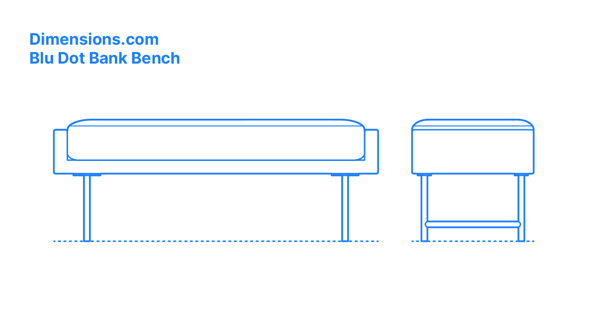Blu Dot Bank Bench Dimensions & Drawings | Dimensions.com