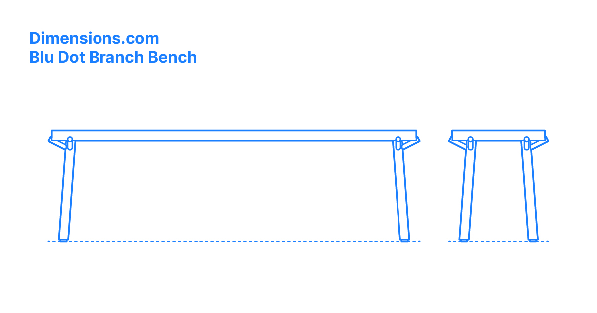 Blu Dot Branch Bench Dimensions & Drawings | Dimensions.com