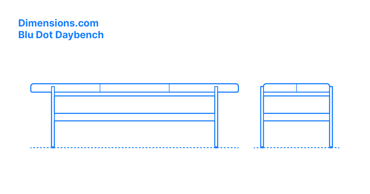 Blu Dot Daybench Dimensions & Drawings | Dimensions.com