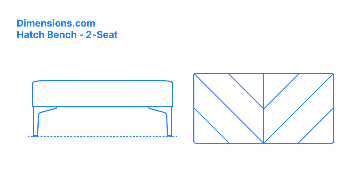 Hatch Bench - 2-Seat Dimensions & Drawings | Dimensions.com