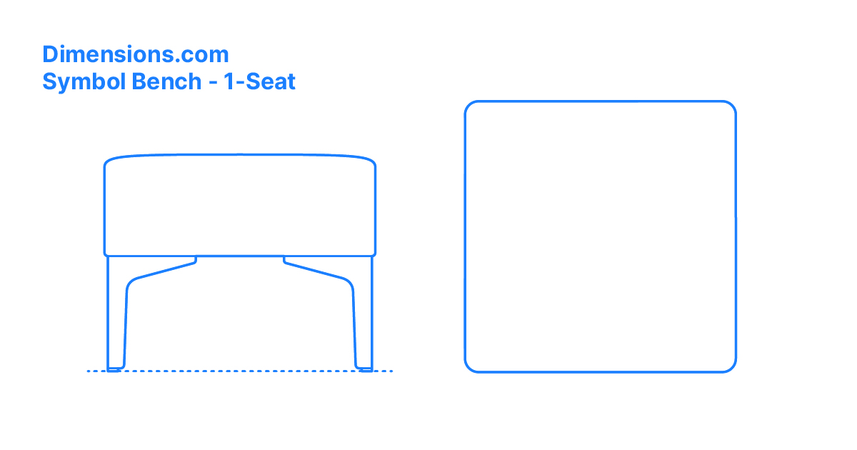 Symbol Bench - 1-Seat Dimensions & Drawings | Dimensions.com