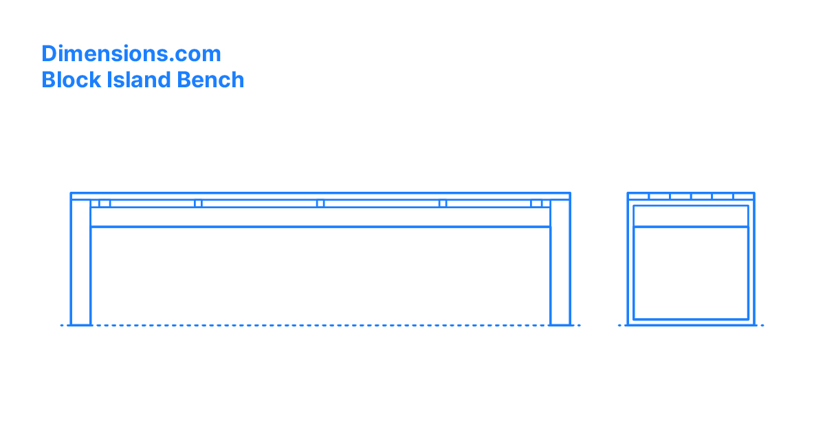 Block Island Bench Dimensions & Drawings | Dimensions.com