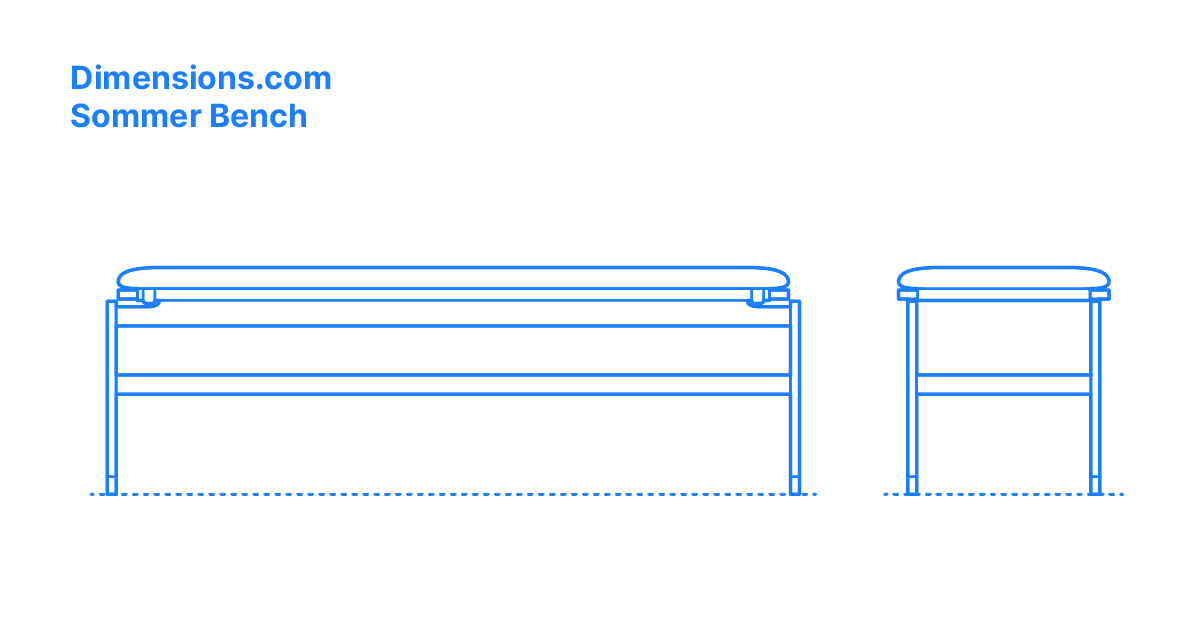 Sommer Bench Dimensions & Drawings | Dimensions.com