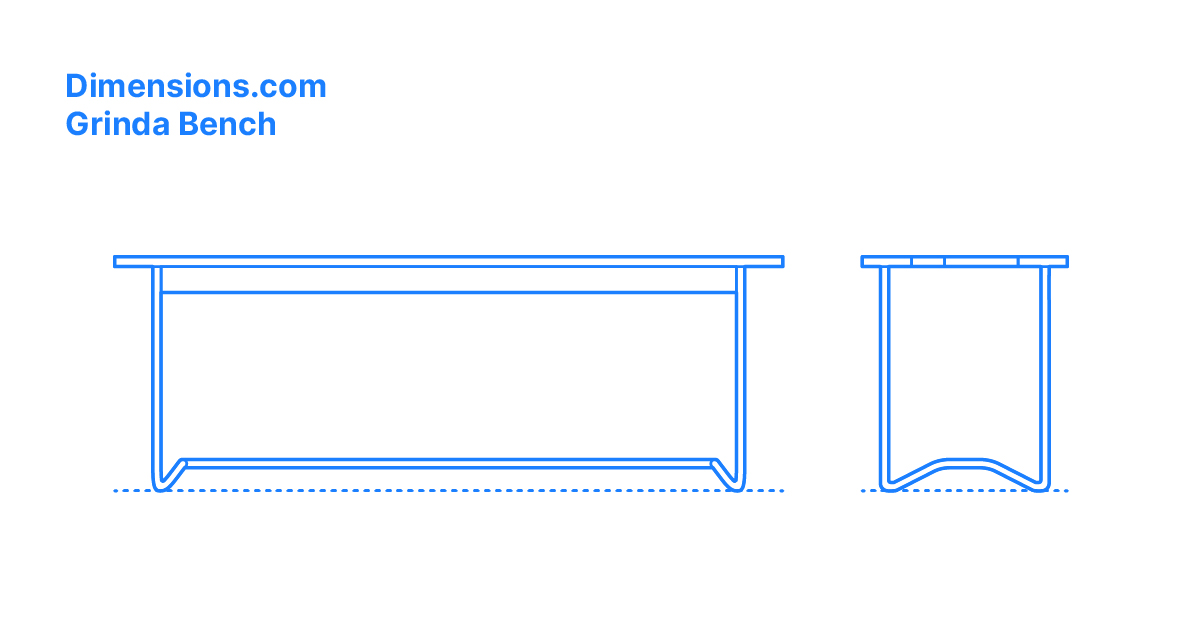 Grinda Bench Dimensions & Drawings | Dimensions.com