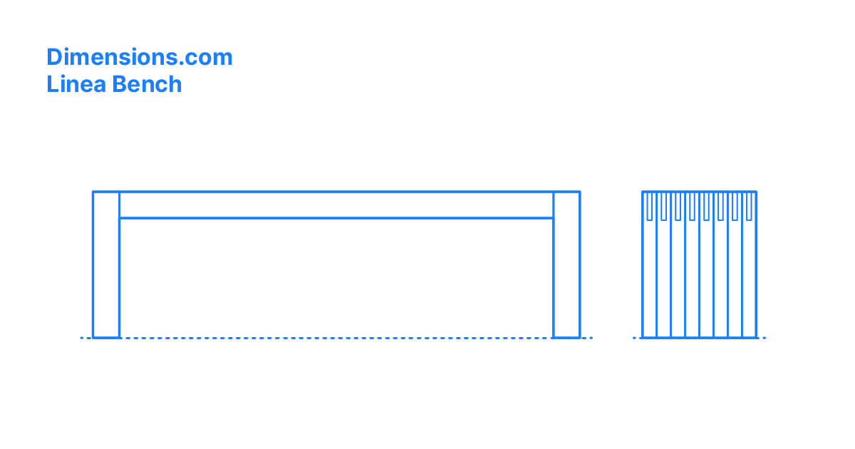 Linea Bench Dimensions & Drawings | Dimensions.com