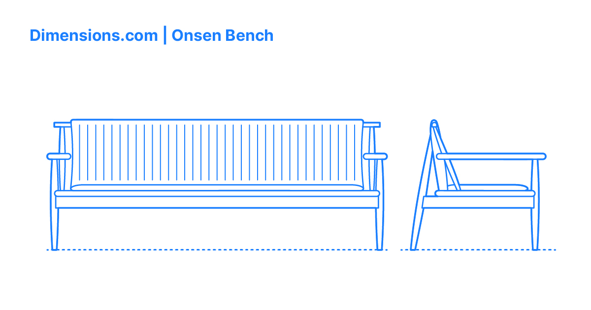 Onsen Bench Dimensions & Drawings | Dimensions.com