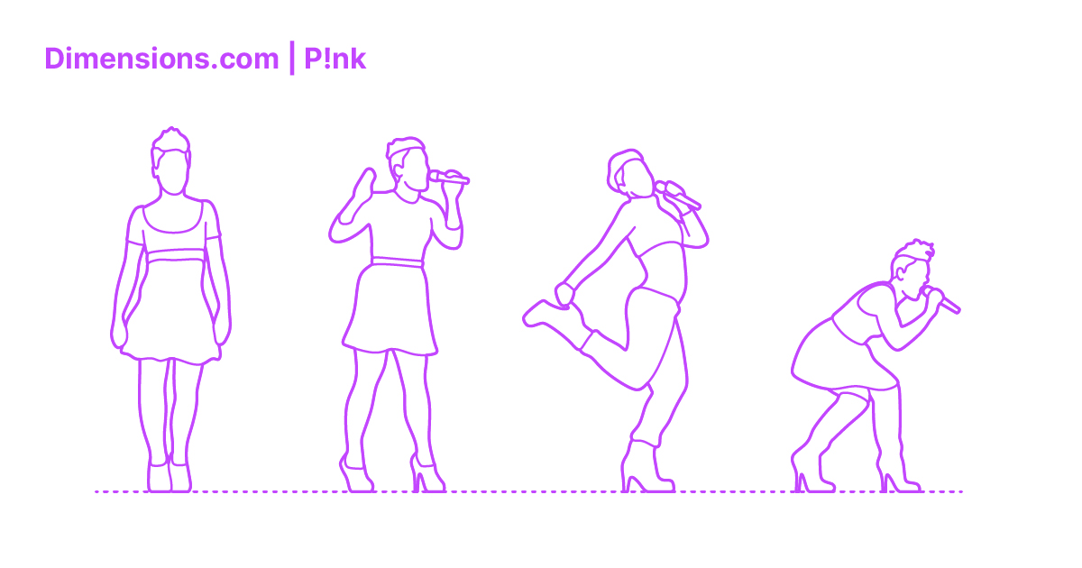 P!nk Dimensions & Drawings | Dimensions.com