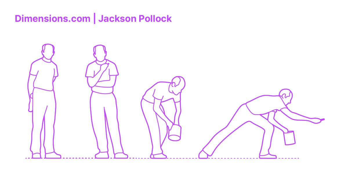 Jackson Pollock Dimensions & Drawings | Dimensions.com