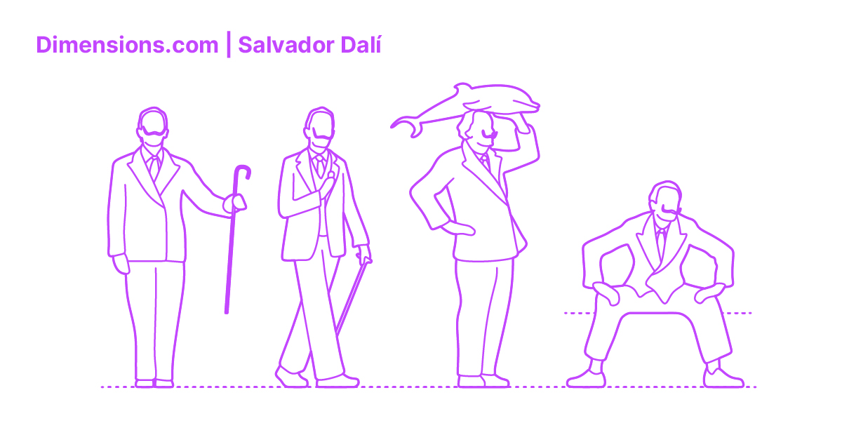Salvador Dalí Dimensions & Drawings | Dimensions.com