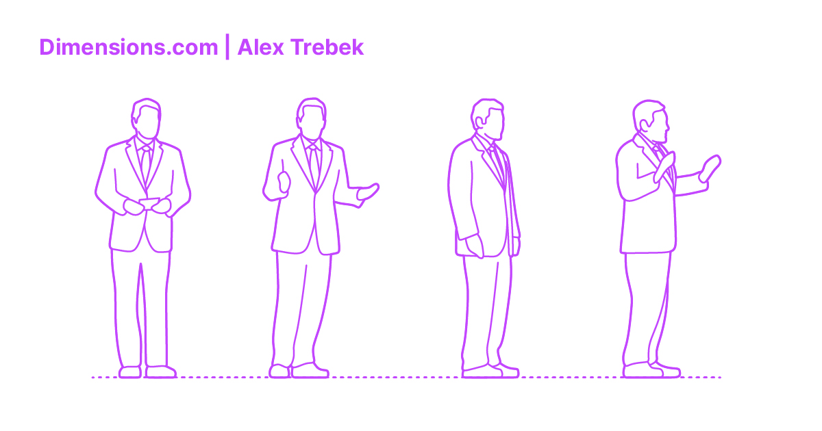 Alex Trebek Dimensions & Drawings | Dimensions.com