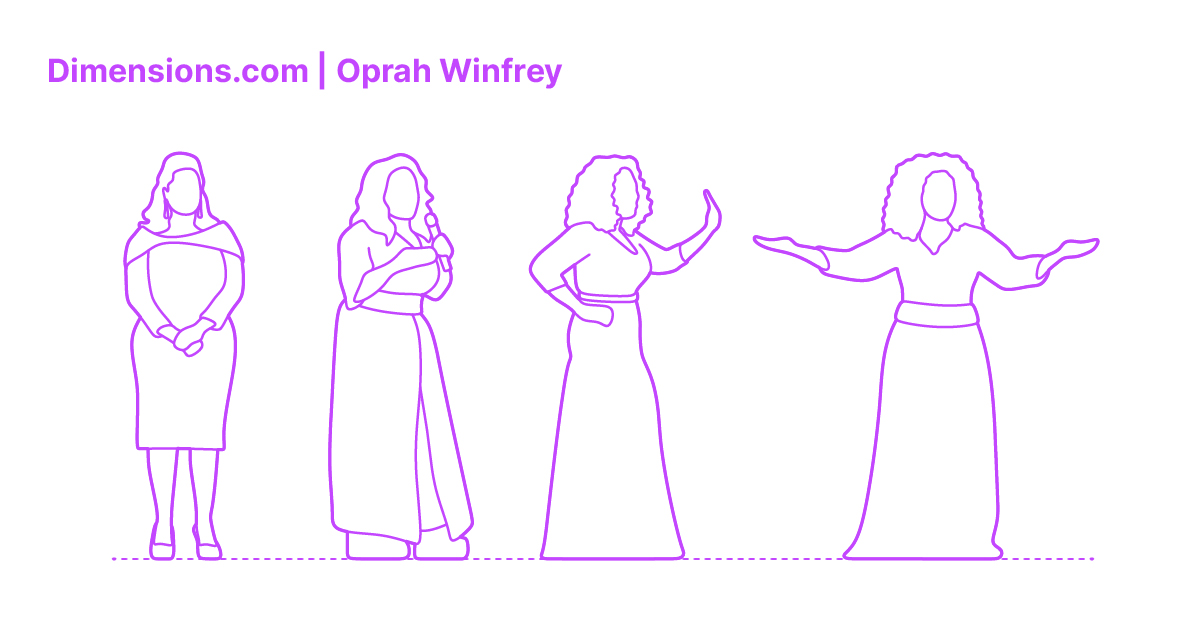 Oprah Winfrey Dimensions & Drawings | Dimensions.com