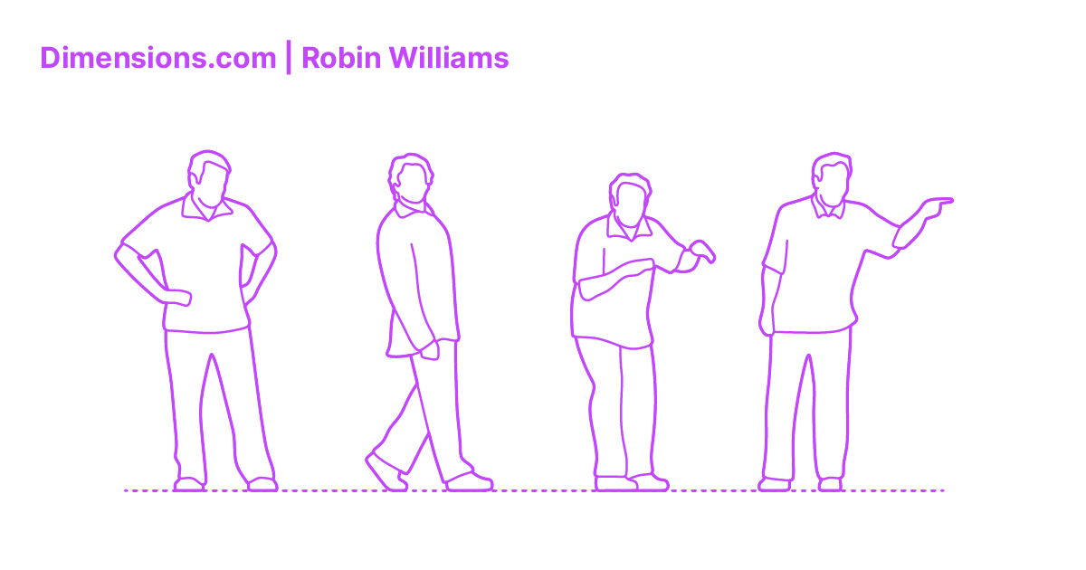 Robin Williams Dimensions & Drawings | Dimensions.com