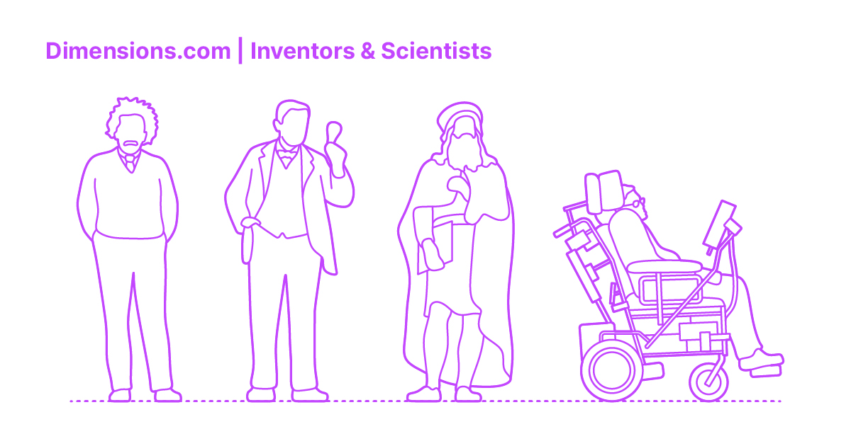 Inventors | Scientists Dimensions & Drawings | Dimensions.com