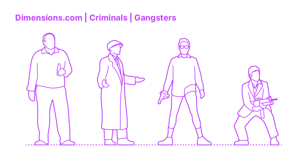 Criminals | Gangsters Dimensions & Drawings | Dimensions.com
