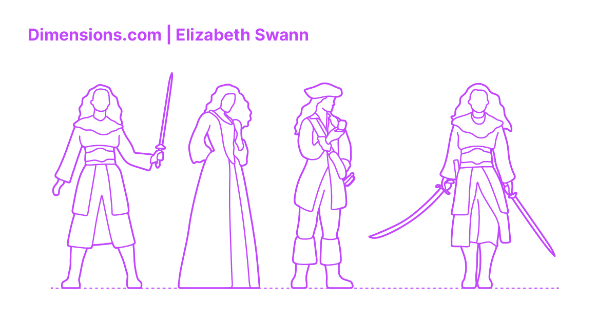 Elizabeth Swann Dimensions & Drawings | Dimensions.com