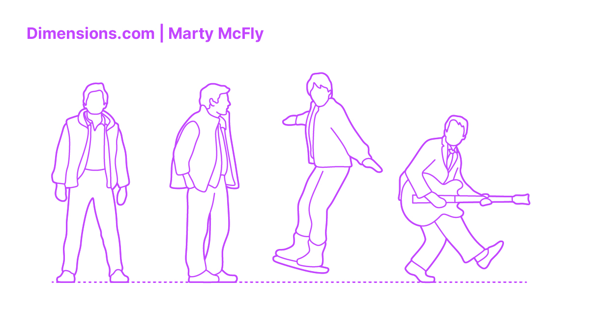 Marty McFly Dimensions & Drawings | Dimensions.com