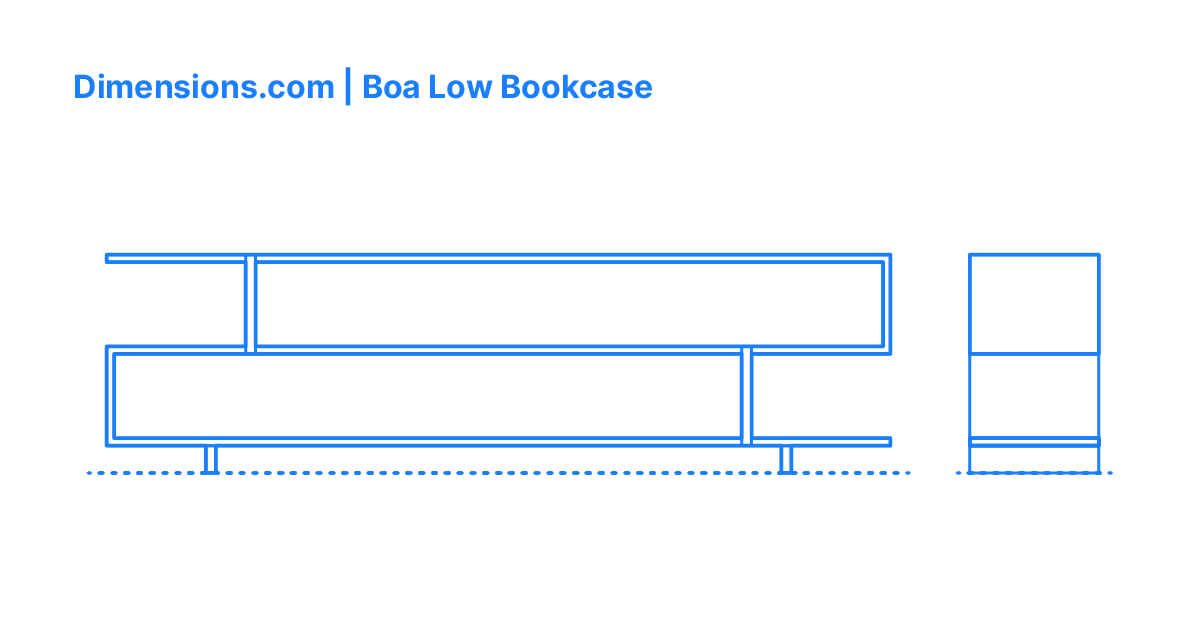Boa Low Bookcase Dimensions & Drawings | Dimensions.com