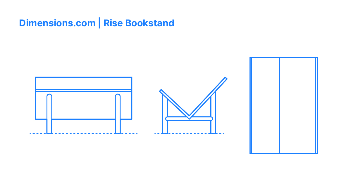 Rise Bookstand Dimensions & Drawings | Dimensions.com