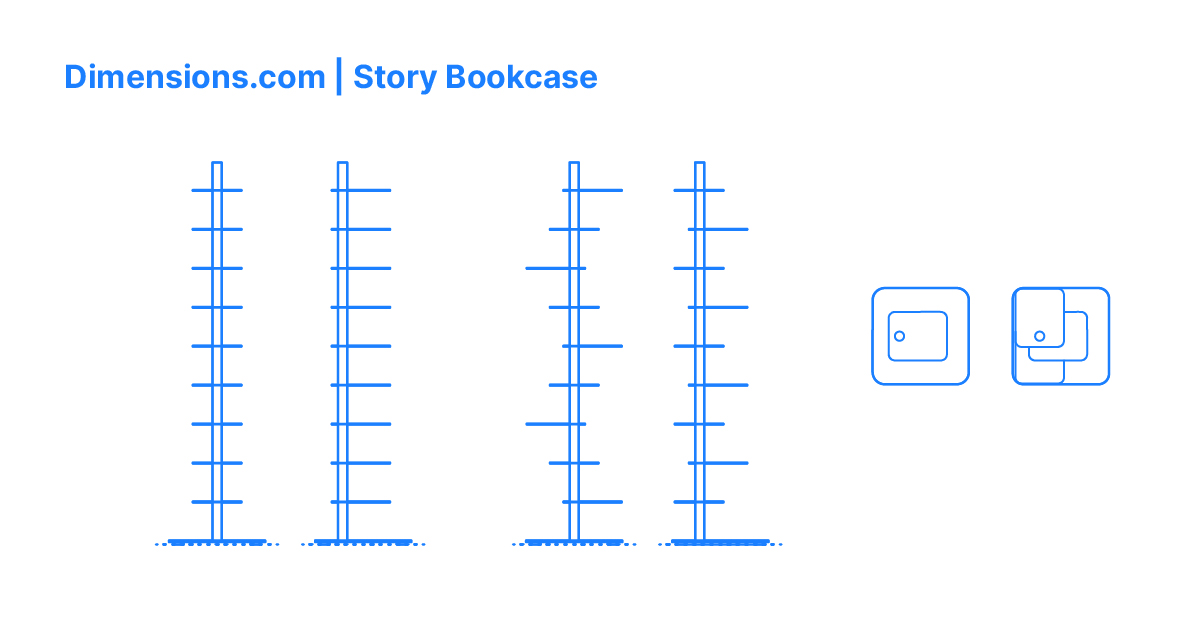 Story Bookcase Dimensions & Drawings | Dimensions.com