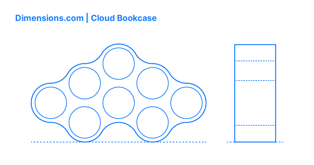 Cloud Bookcase Dimensions & Drawings | Dimensions.com