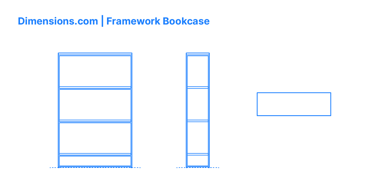 Framework Bookcase Dimensions & Drawings | Dimensions.com